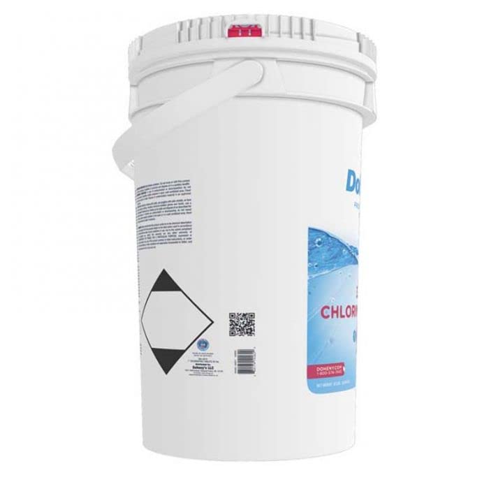 Doheny's 3 Inch Swimming Pool Chlorine Tablets | Pro-Grade Pool Sanitizer | Long Lasting & Slow Dissolving | Individually Wrapped | 99% Active Ingredient, 90% Stabilized Chlorine | 50 LB Bucket