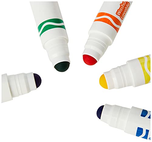 Crayola MyFirst Washable Markers - Assorted Colours (Pack of 8) | Easy-Grip Markers Perfect for Toddlers Hands | Ideal for Kids Aged 12+ Months