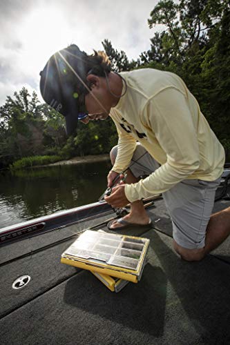 Plano Edge 3700 Premium Thin Tackle Utility Box, Clear and Yellow, Waterproof and Rust-Resistant Bait and Tackle Box Storage Organization