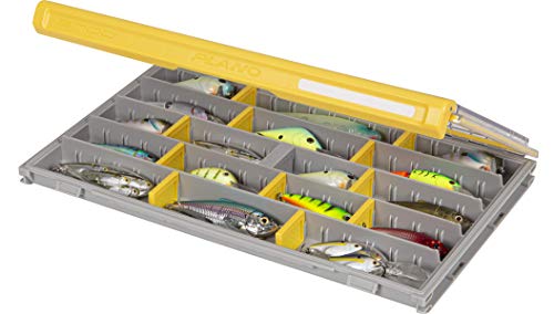 Plano Edge 3700 Premium Thin Tackle Utility Box, Clear and Yellow, Waterproof and Rust-Resistant Bait and Tackle Box Storage Organization