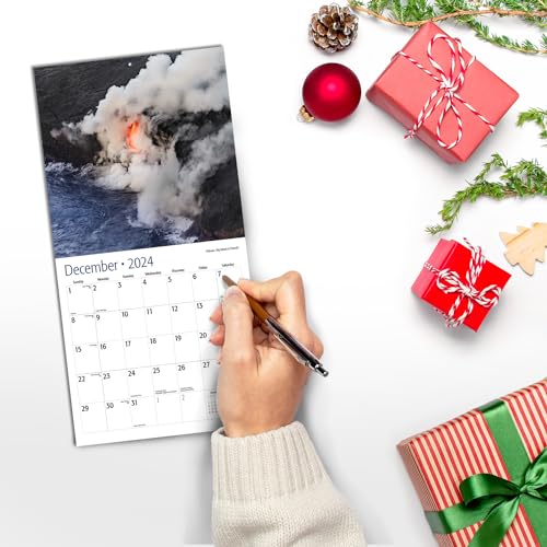 Small Spaces Mini Wall Calendar - Untamed & Beautiful Hawaii 2024 Hangable Monthly by Red Ember | Only 7" x 14" Open | Thick & Sturdy Paper | Giftable | Beach Nature Travel | Your Daily Hawaiian