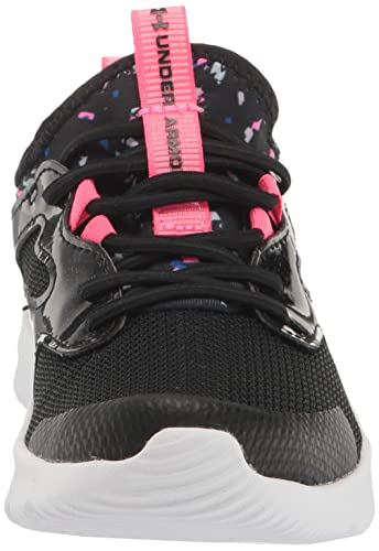 Under Armour Girls' Pre School Infinity 2.0 Print Alternate Closure, (001) Black/Black/Pink Punk, 2, US