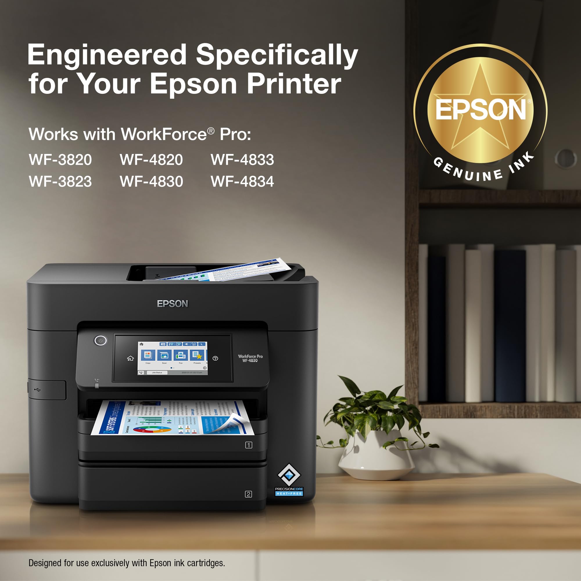 EPSON T822 DURABrite Ultra Ink High Capacity Black Cartridge (T822XL120-S) for select Epson WorkForce Pro Printers