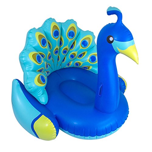 Swimline Giant Peacock Premium Bird Lounger for Swimming Pools Pool Float , Yellow