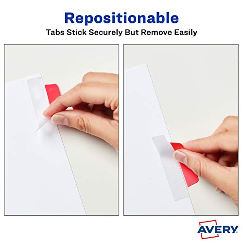 Avery 74769 Ultra Tabs, 2.5 x 1 Inch, 2-Side Writable, Pastel Blue/Pink/Purple/Green, 24 Repositionable Margin Tabs & Margin Ultra Tabs, 2.5" x 1", 2-Side Writable, Assorted Colors, 24 (74768)
