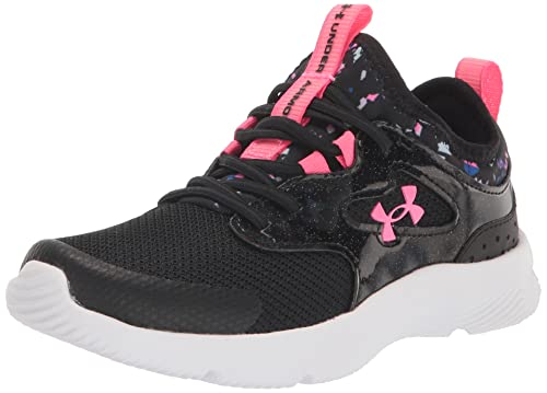 Under Armour Girls' Pre School Infinity 2.0 Print Alternate Closure, (001) Black/Black/Pink Punk, 2, US