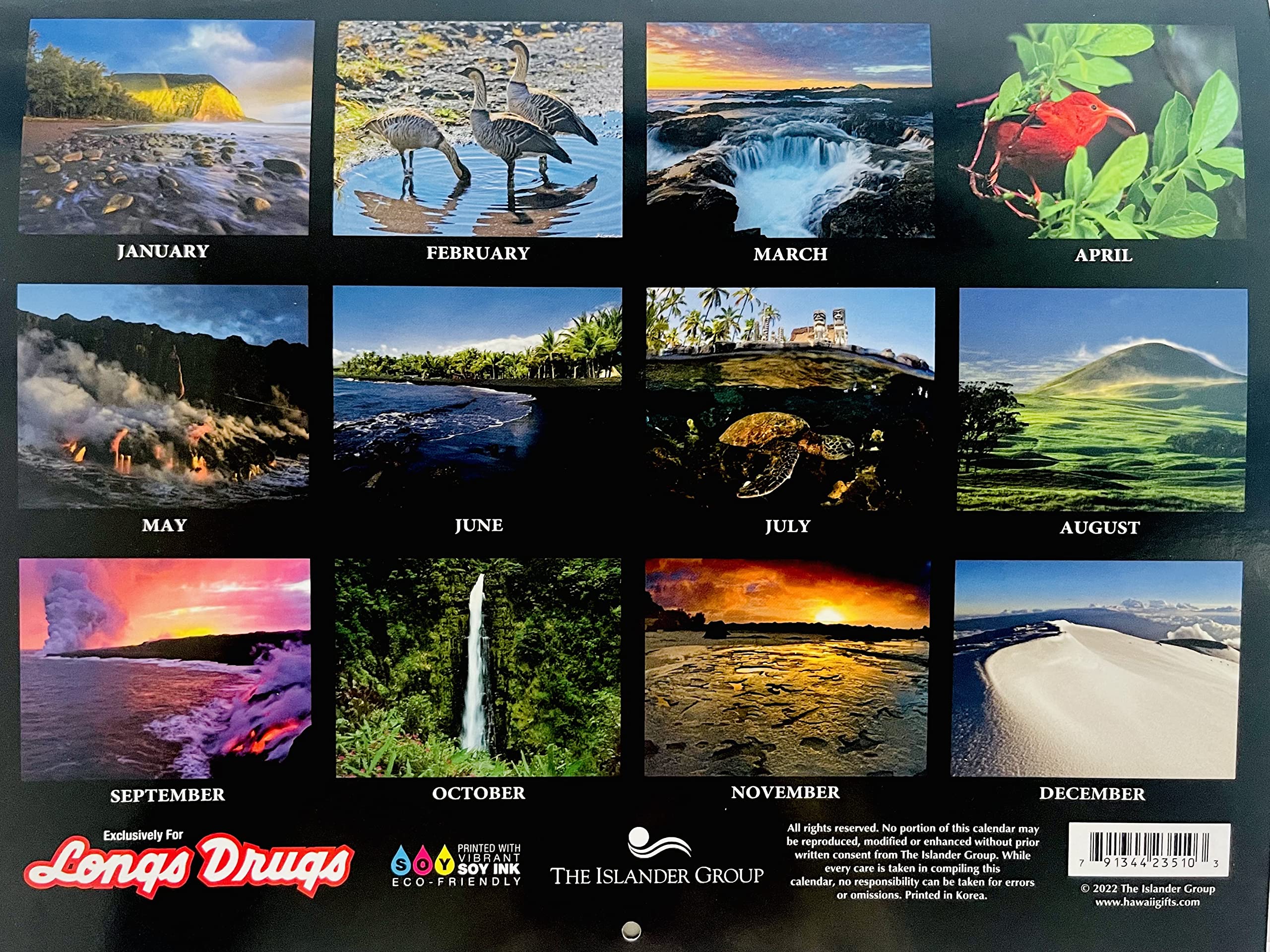 Long's 2023 Hawaii The Big Island Hawaiian Twelve Month Calendar