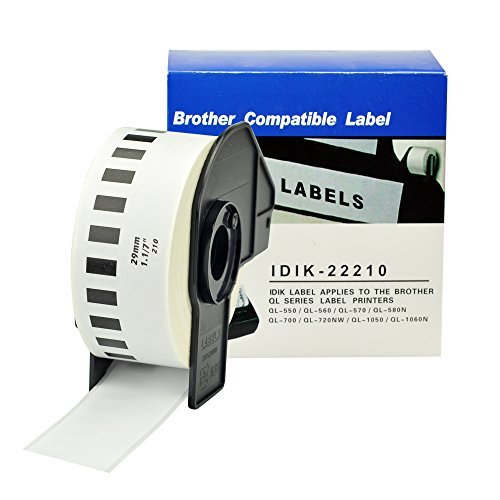 Label Orison DK-2210 Continuous Length White Paper Label Tape Cartridge Compatible with Brother Label Printers QL-700 QL-800 QL-1050N,1 Roll, 1.1" x 100' (29mm x 30.4m)