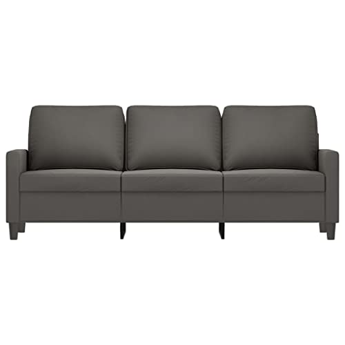 vidaXL 3-Seater Sofa Dark Gray 70.9" Velvet