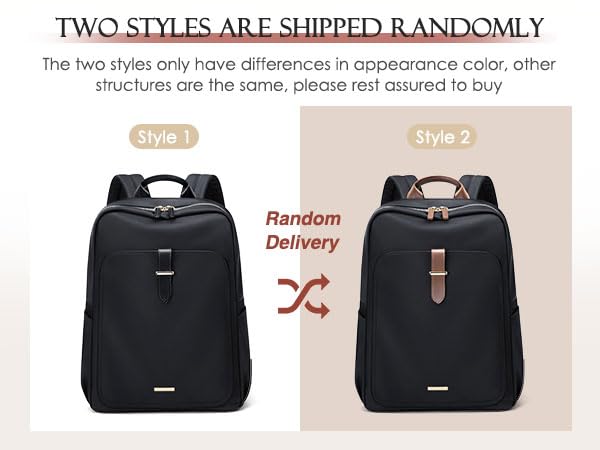 GOLF SUPAGS Laptop Backpack Purse for Women Fits 15 Inch Notebook Casual Daypack Work Travel College School Bookbag Fashion Computer Bag (Black, 15 Inch)