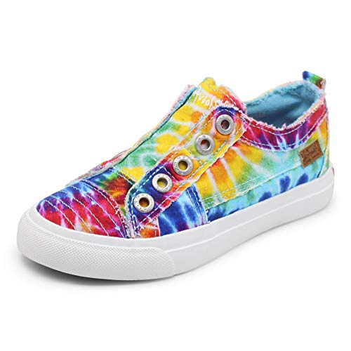 Blowfish Malibu Girls Play-k Sneaker, Rainbow Tie Dye, 2 Little Kid US