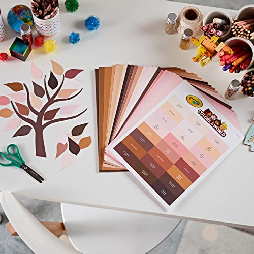 Crayola Construction Paper in Colors of The World, 8.5” x 11”, 24 Colors, Craft Supplies, 48 Sheets