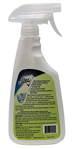 Black Diamond Stoneworks GRANITE PLUS! 2 in 1 Cleaner & Sealer for Granite, Marble, Travertine, Limestone, Ready to Use! (1-Quart) AND Granite Polish Preserver: Wax & Protectant – (1 Pint)