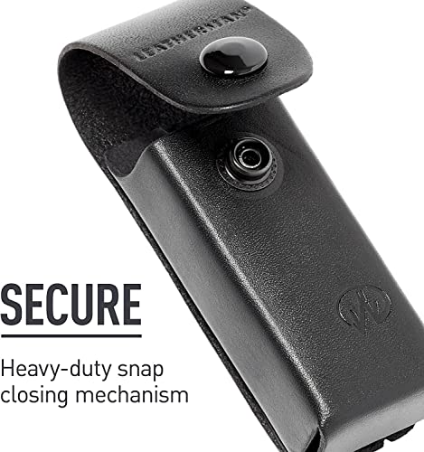 LEATHERMAN, Premium Leather Sheath for Multitools, Fits Skeletool, Crunch & Charge - Black