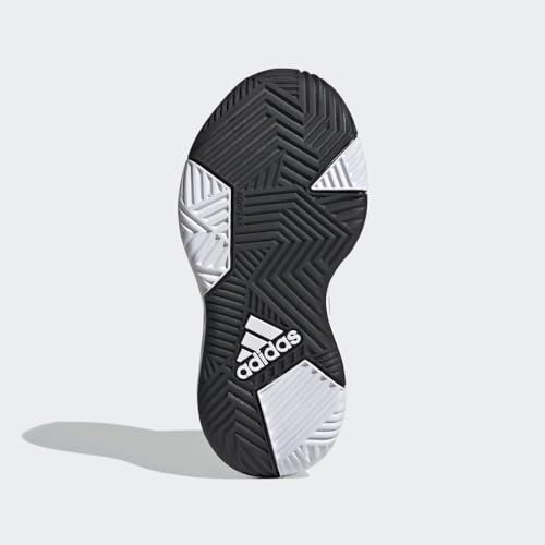 adidas Originals Flex Basketball Shoe, Black/White/Black, 2 US Unisex Little Kid