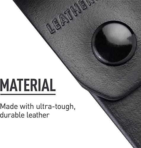 LEATHERMAN, Premium Leather Sheath for Multitools, Fits Skeletool, Crunch & Charge - Black
