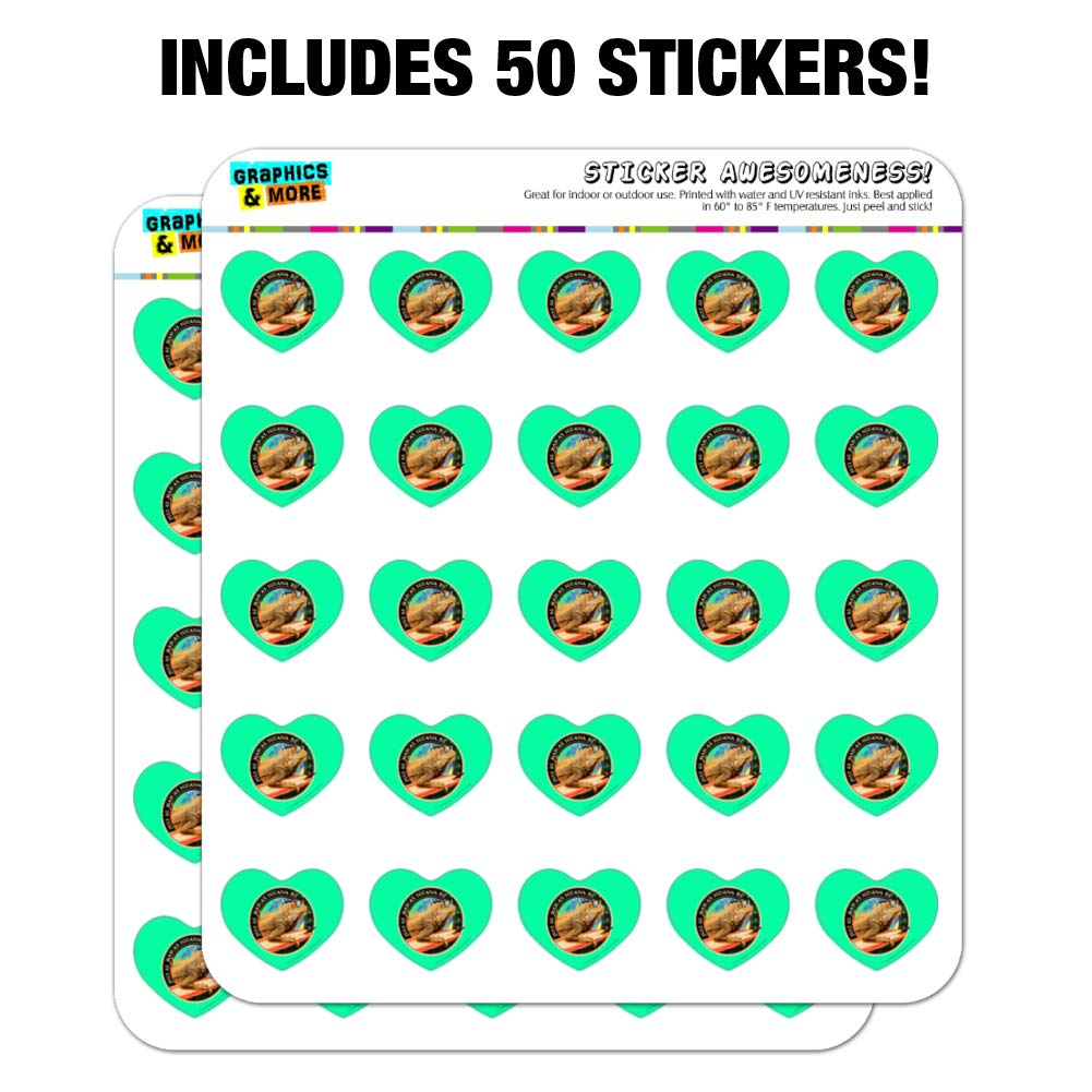Just as Bad as Iguana Be Tropical Island Beach Surf Heart Shaped Planner Calendar Scrapbook Craft Stickers