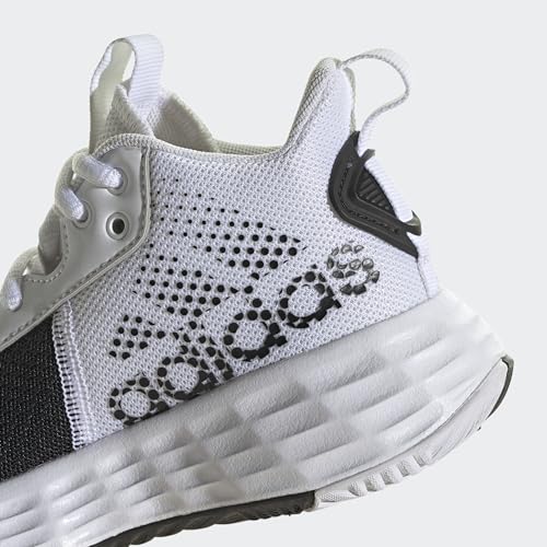 adidas Originals Flex Basketball Shoe, Black/White/Black, 2 US Unisex Little Kid