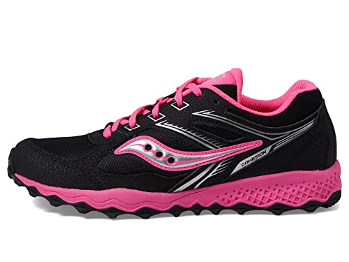 Saucony Cohesion Tr14 Lace to Toe Sneaker, Black/Pink, 2 US Unisex Big Kid