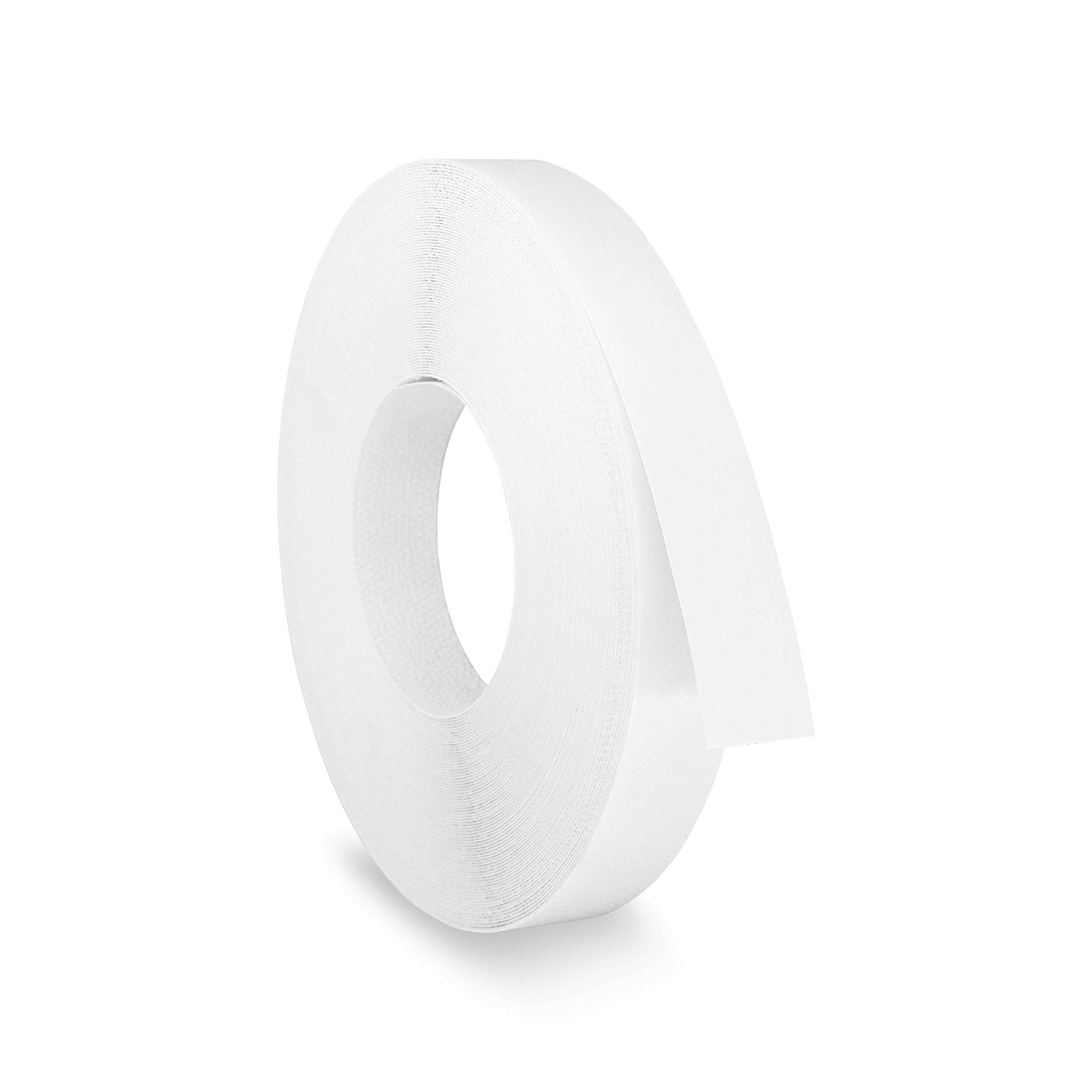 White Melamine Edge Banding 3/4 inch x 25 feet Iron On Adhesive Edging Cabinet Repair Laminate Shelf Table Plywood Mdf Board Formica Countertop Furniture Pre Glued Flexible Strip Wood Veneer Tape Trim
