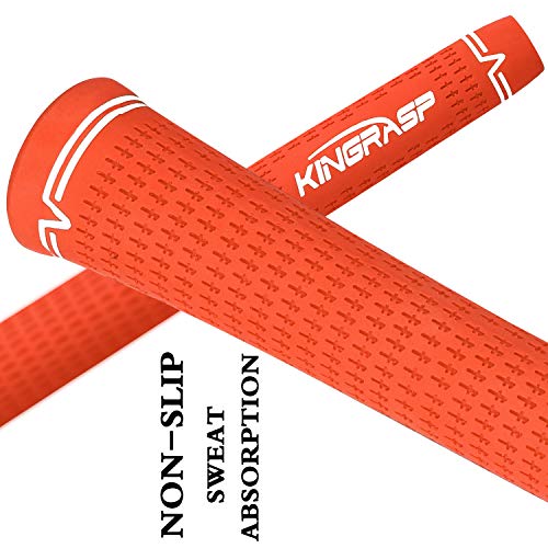 KINGRASP Golf Grips, Standard/Mid Size 5 Colors for Choice, Rubber Golf Club Grips Golf Grips Kit (blue, midesize)