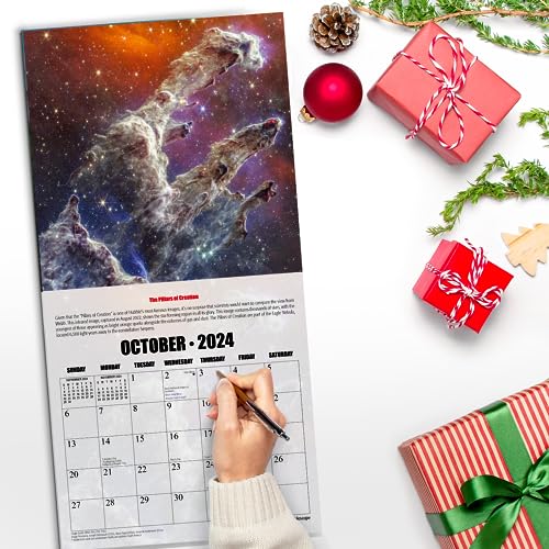 RED EMBER James Webb Space Telescope 2024 Wall Calendar 12 Month | 12" x 24" Open | Thick & Sturdy Paper | Giftable | Calendar 2024