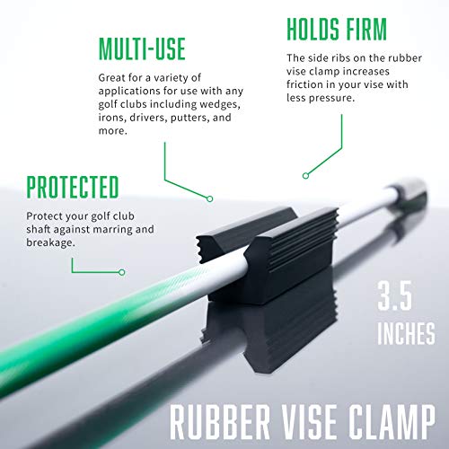 Wedge Guys Rubber Vise Clamp for Golf Club Repair Regripping Reshafting Refinishing Custom Refurbishment & Replacement – Snugly Protects All Golf Club Shafts, Wedges Irons Drivers Putters & More
