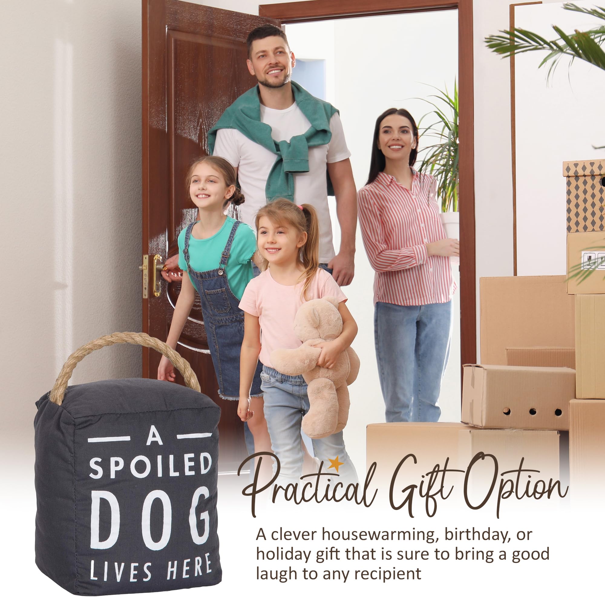 Pavilion Gift Company 72198 Spoiled Dog Door Stopper, 5 x 6, Black
