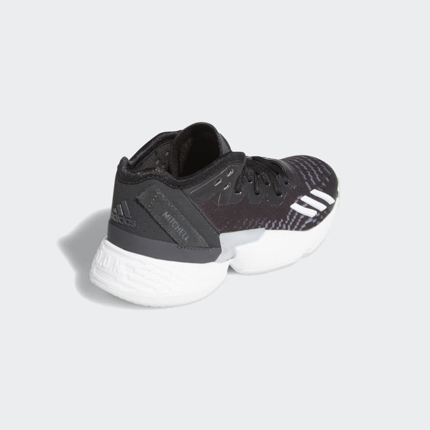 adidas D.O.N. Issue 4 Basketball Shoe, Core Black/White/Carbon, 2 US Unisex Little Kid