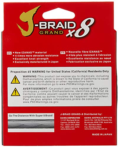 J-BRAID GRAND 8X 300YDS FILLER SPOOL GRAY LIGHT