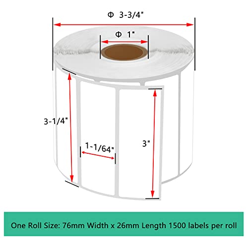 USUPERINK 10 Roll (1500 Labels/roll) Compatible for Brother RD-S04U1 RDS04U1 Die-Cut File Folder Removable White Paper Labels 3 x 1 inch (76 x 26mm) Address Shipping Label for RJ-3050 RJ-4040 TD-4000