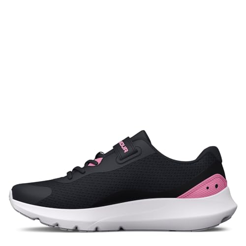 Under Armour Girl's Little Kid Surge 3 Alternate Closure, (001) Black/Flamingo/Flamingo, 2