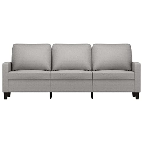 vidaXL 3-Seater Sofa Light Gray 70.9" Fabric