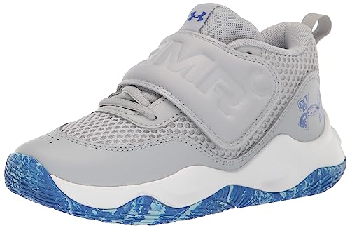 Under Armour Unisex Pre School Zone Basketball 2, (102) Mod Gray/Midnight Navy/Team Royal, 2, US