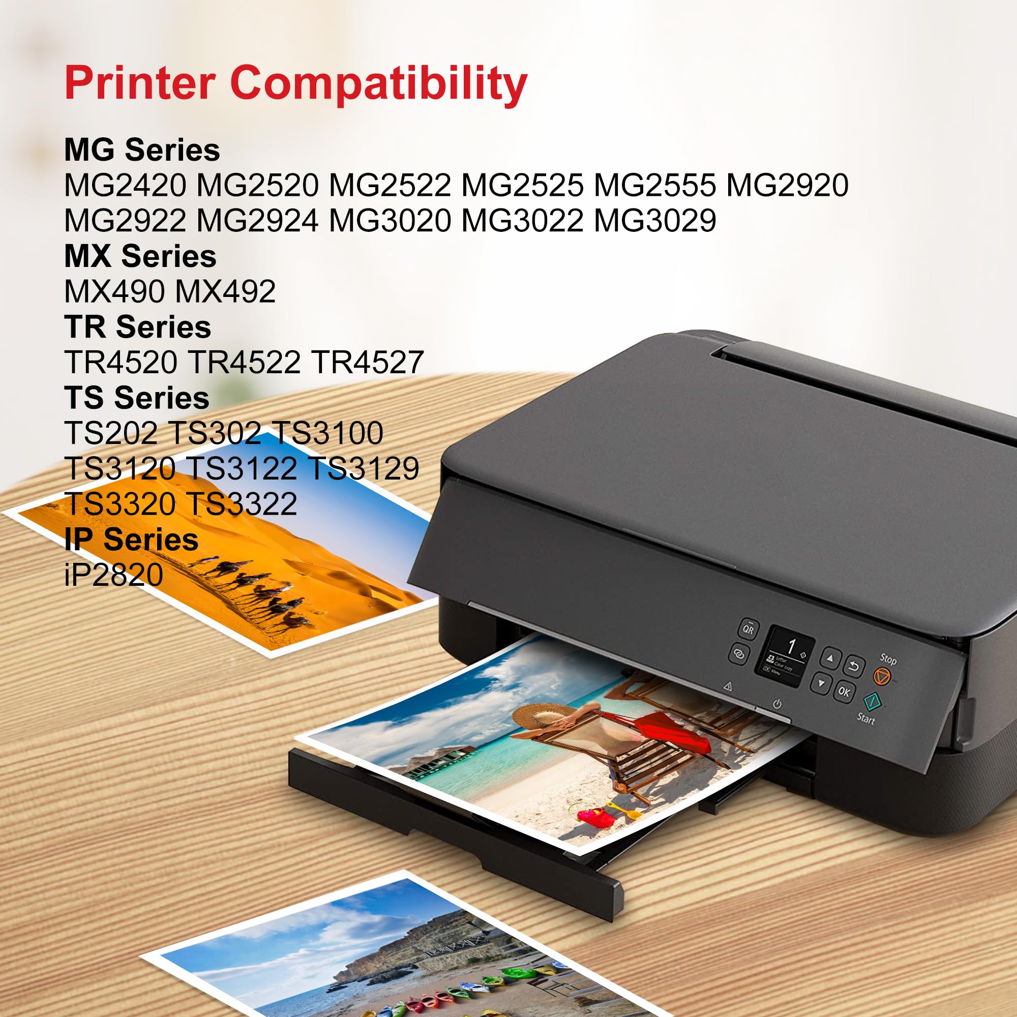 245XL Ink Cartridge High Yield Replacement for Canon Ink 245XL PG-245XL PG 245 Use with PIXMA MX492 MX490 MG2522 MG2920 MG2420 MG2520 MG2922 TS3100 TS3122 TS3320 TR4520 TR4522 Printers, 2 Black