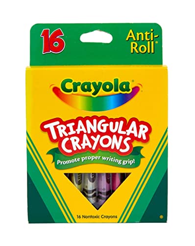 Crayola Triangular Crayons, Toddler Crayons, Coloring Gift for Kids