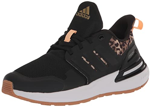 adidas RapidaSport Running Shoe, Black/Black/Gold Metallic, 13 US Unisex Little Kid