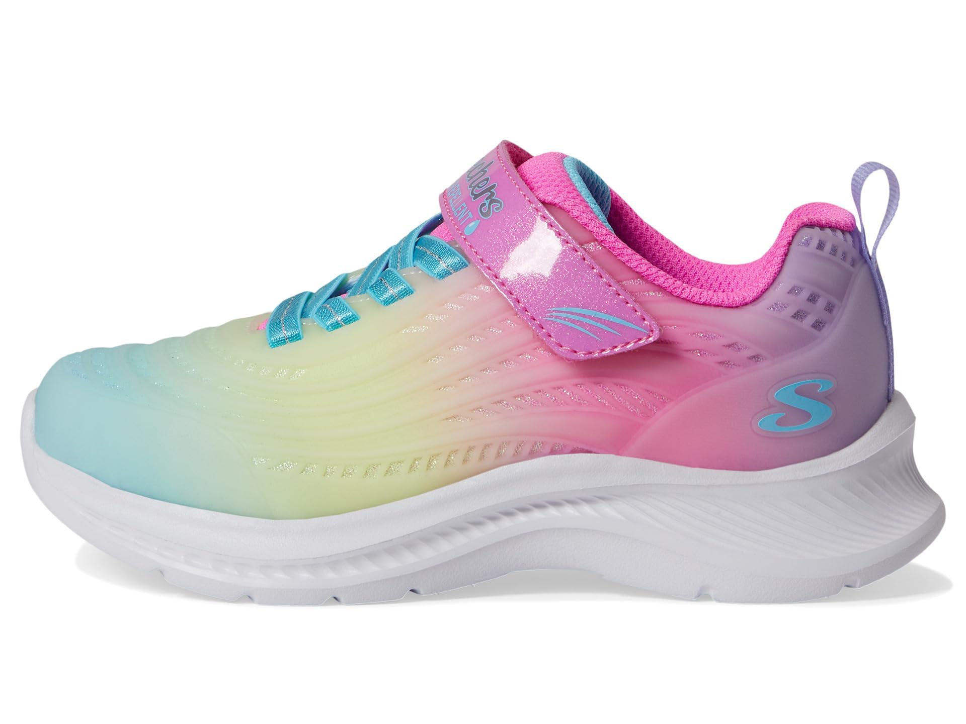 Skechers Girls Jumpsters 2.0-Blurred Dream Sneaker, Pink/Multi, 2 Little Kid