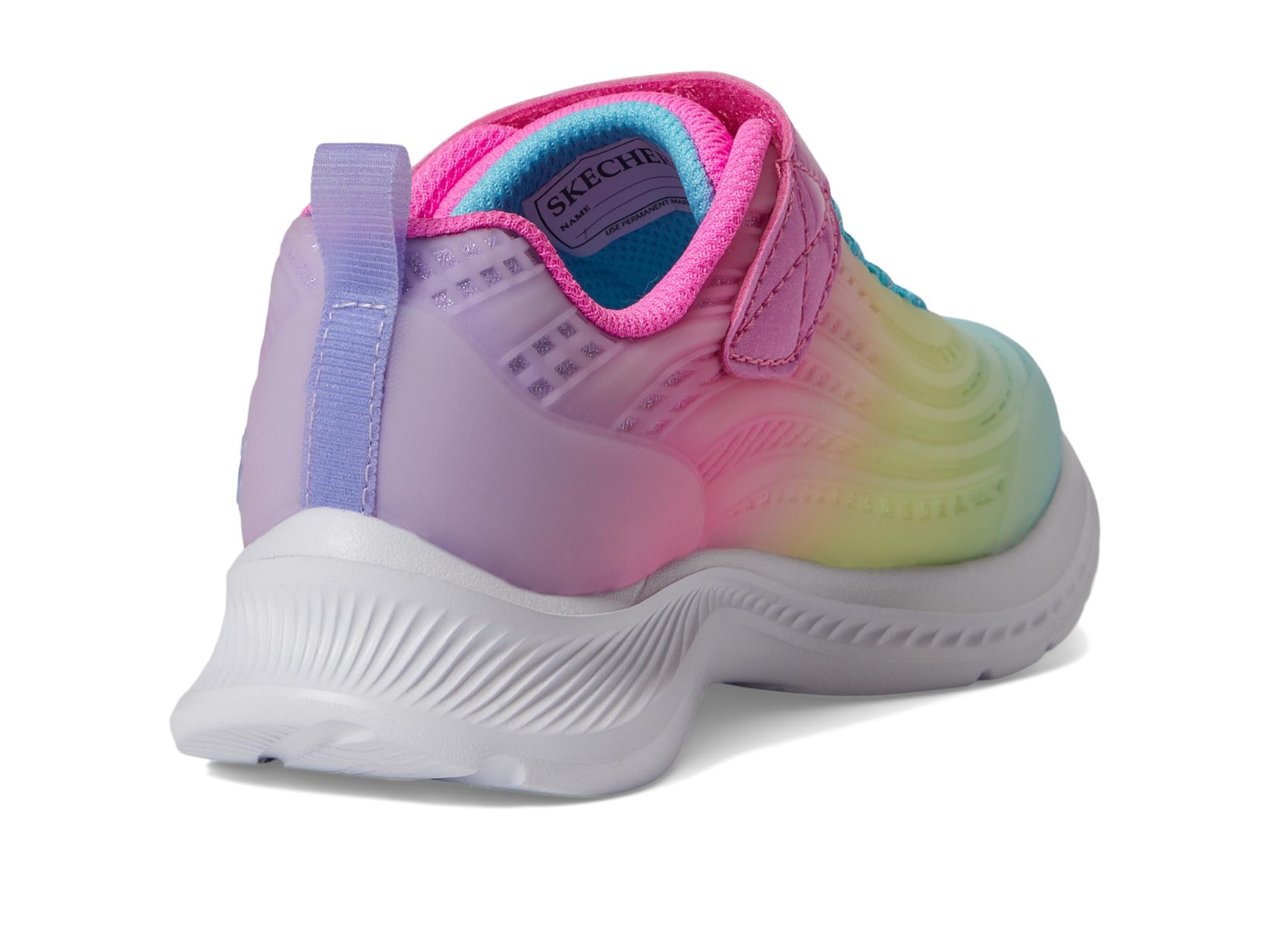 Skechers Girls Jumpsters 2.0-Blurred Dream Sneaker, Pink/Multi, 2 Little Kid