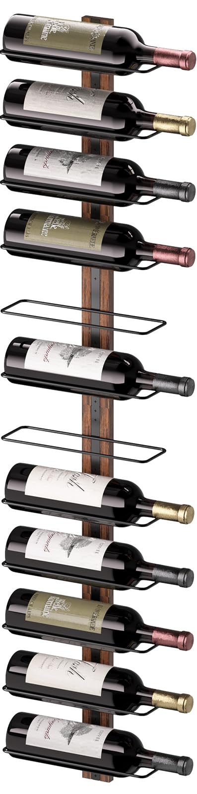 B4Life Wine Rack Wall Mounted, Wall Wine Rack for 12 Wine Bottles Wood Wine Racks for Wall, Wine Holder Wall Mounted Wine Bottle Racks for Kitchen,Dining Room,Bar