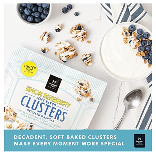 Member's Mark Lemon Blueberry Drizzled Granola Clusters (24 Ounce), 1.5 Pound (Pack of 1)