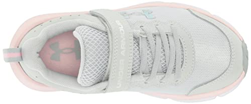 Under Armour Girls' Pre School Assert 10 Alternate Closure, (100) Halo Gray/Pink Sugar/Iridescent, 2, US