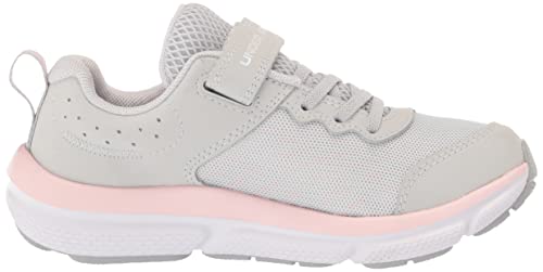 Under Armour Girls' Pre School Assert 10 Alternate Closure, (100) Halo Gray/Pink Sugar/Iridescent, 2, US