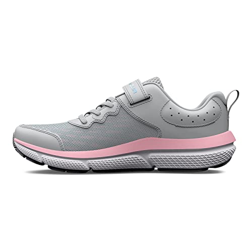 Under Armour Girls' Pre School Assert 10 Alternate Closure, (100) Halo Gray/Pink Sugar/Iridescent, 2, US