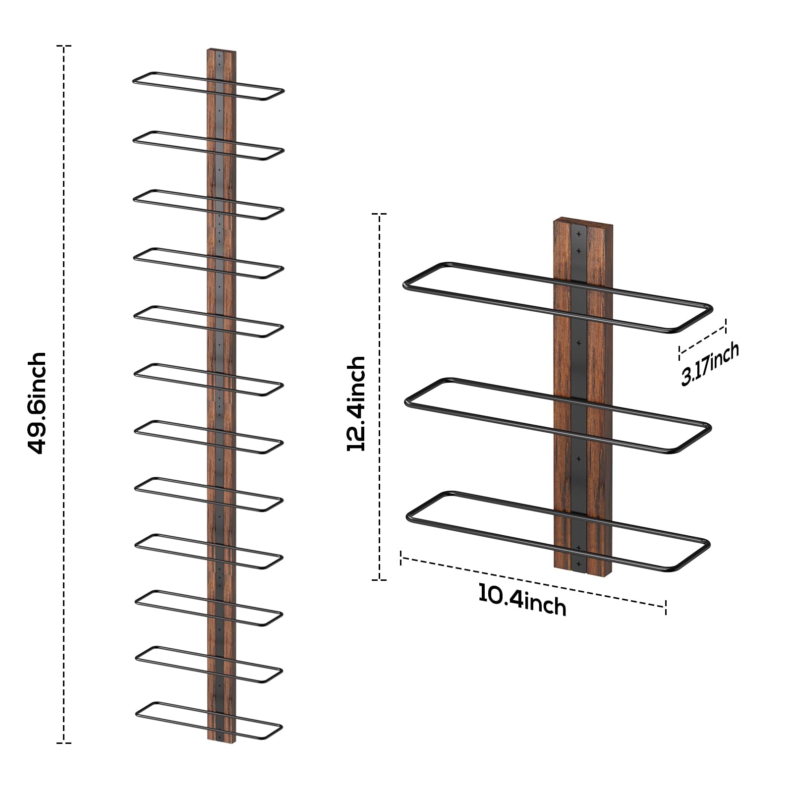 B4Life Wine Rack Wall Mounted, Wall Wine Rack for 12 Wine Bottles Wood Wine Racks for Wall, Wine Holder Wall Mounted Wine Bottle Racks for Kitchen,Dining Room,Bar