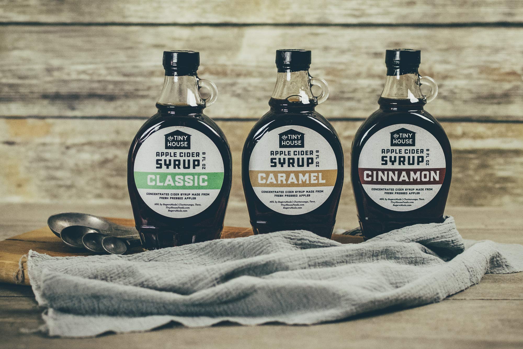 The Tiny House Classic Apple Cider Syrup | Handmade Concentrated Cider Syrup from Fresh Pressed Apples | A Perfect Breakfast Syrup & Pancake Syrup | Proudly Made in the USA | 8 Ounce Bottle
