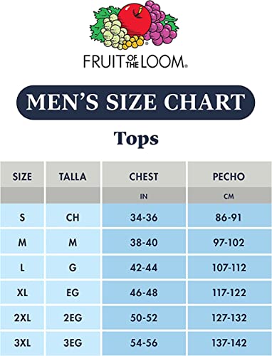 Fruit of the Loom Men's Crew Neck T-Shirt (Pack of 4), Assorted, XXX-Large
