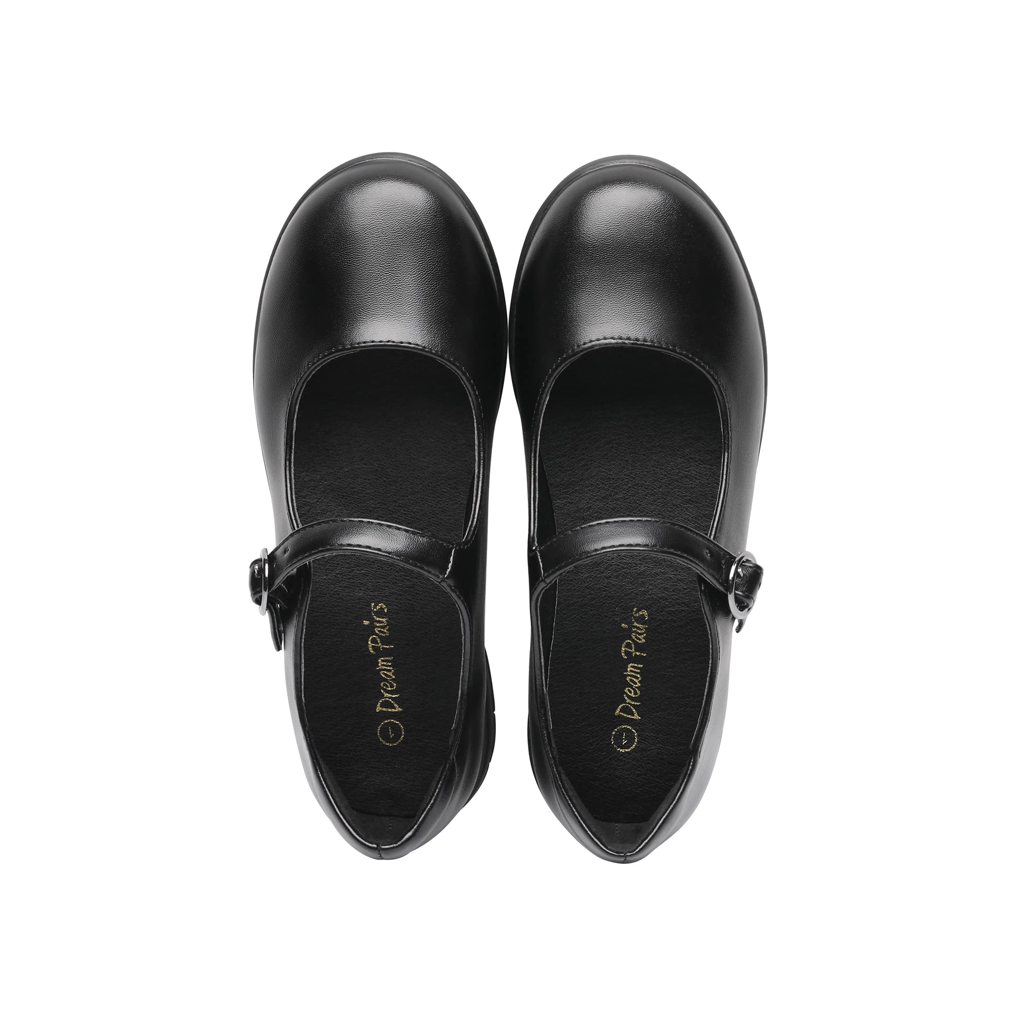 DREAM PAIRS Girls Mary Jane Flats School Uniform Dress Shoes,Size 2 Little Kid,Black,KFL217