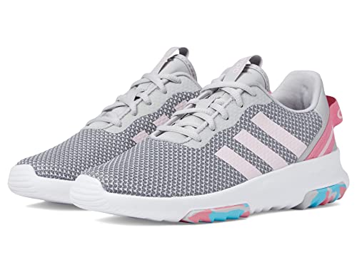 adidas Racer TR 2.0 Running Shoe, Grey/Clear Pink/Rose Tone, 2 US Unisex Little Kid