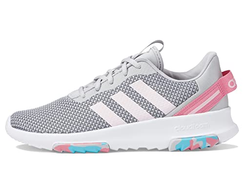 adidas Racer TR 2.0 Running Shoe, Grey/Clear Pink/Rose Tone, 2 US Unisex Little Kid